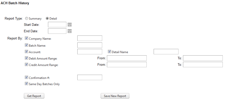 Batch (History) report